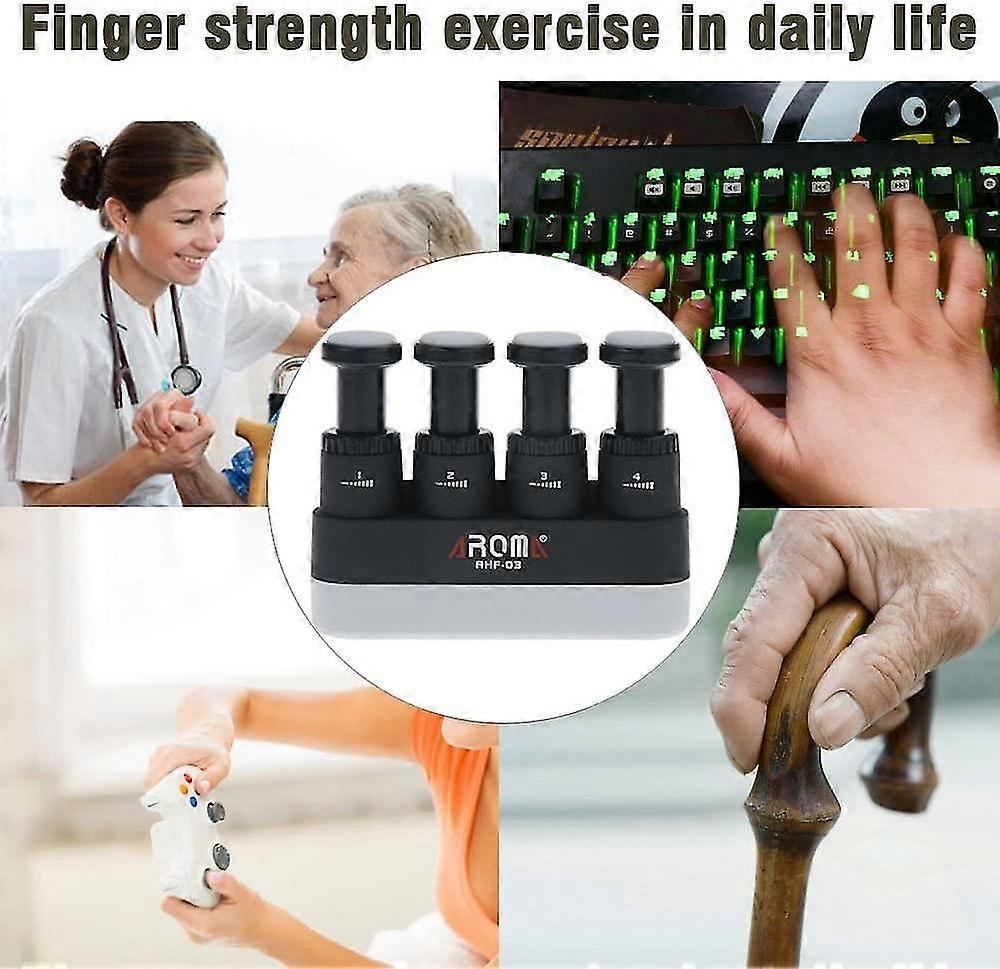 Finger Strengthener,4 Tension Adjustable Hand Grip Exerciser Ergonomic ...