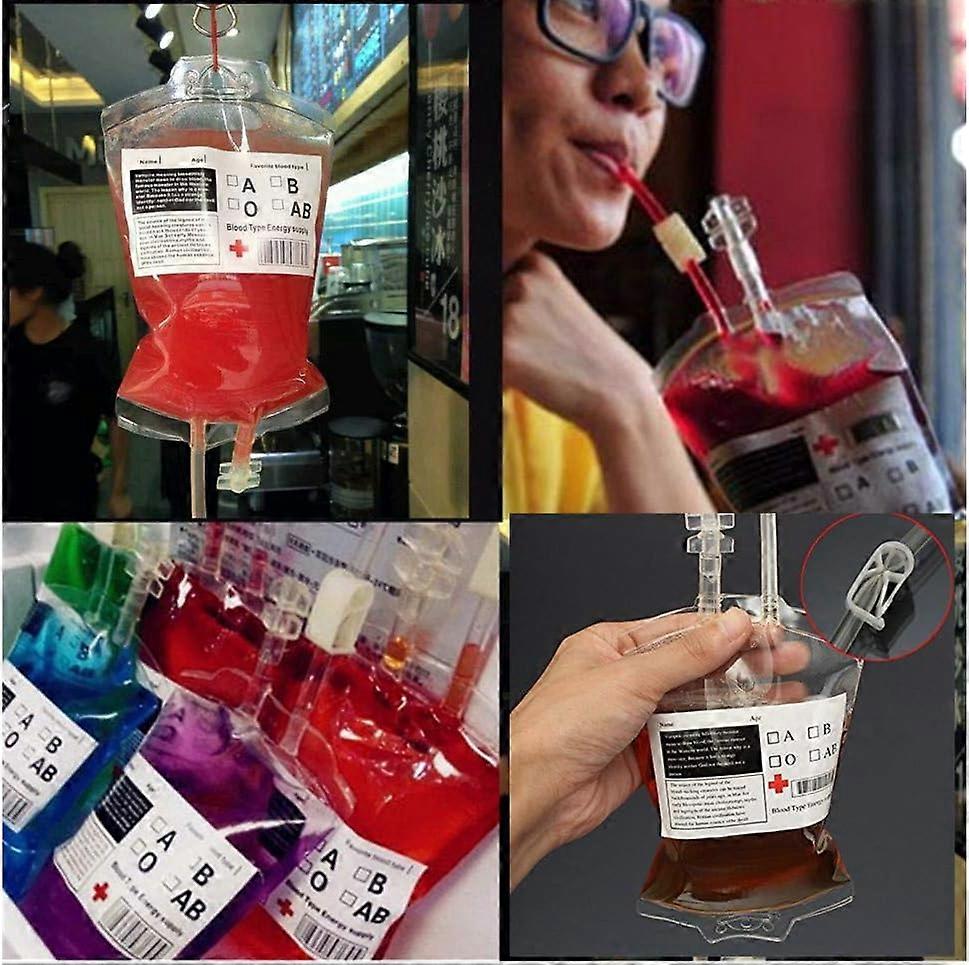 Blood Bag for Drink IV Bags, Halloween Party Cups Drink Container ...