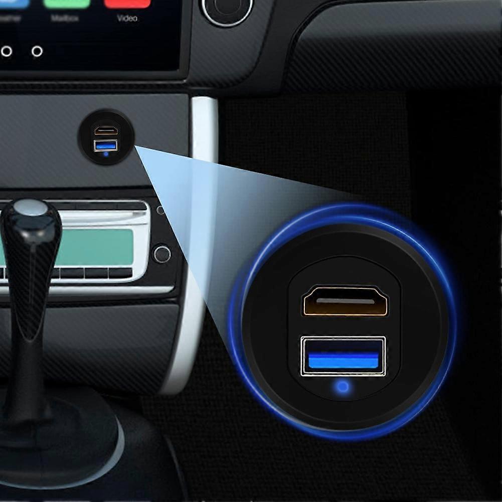 USB 3.0 & HDMI-compatible Car Flush Mount Cable Dashboard Panel Cable ...