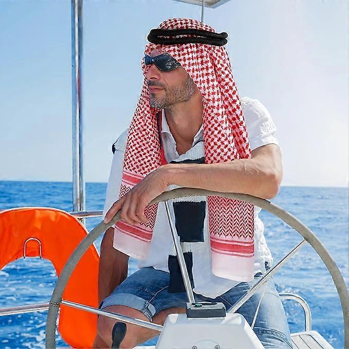 Shemagh with Aqel Rope Muslim Kafiya Keffiyeh Middle Eastern Head Wrap ...