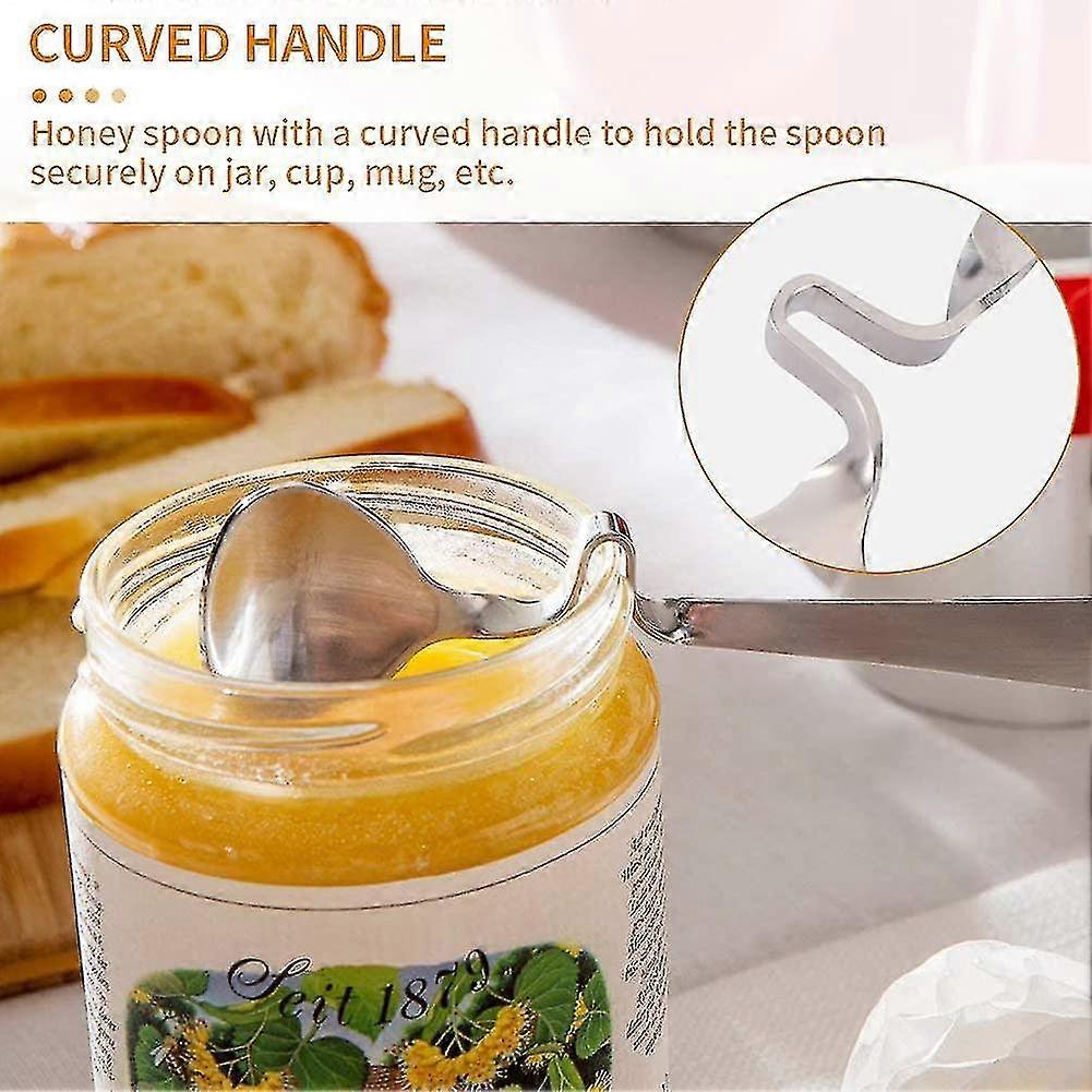 Honey And Jam Spoon, 4 Pcs Stainless Steel Spoons, Dessert Spoon ...