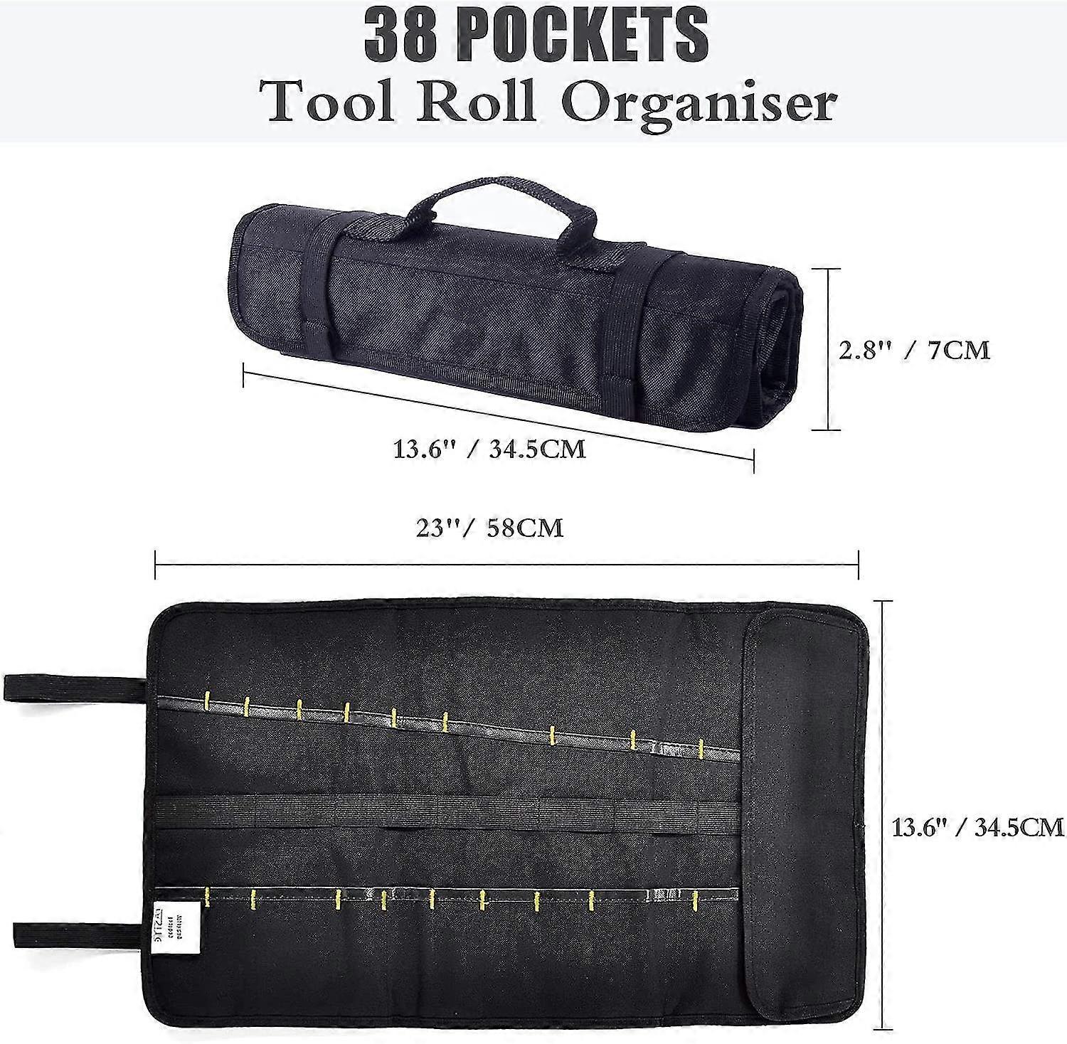 Tool Bag Tool Bag Tool Bag 38 Pockets Portable Tool Box Foldable Tool ...