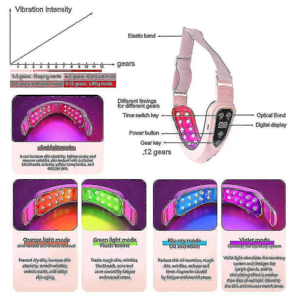 Microcurrent V Face Shape Face Lifting Ems Facial Slimming Massager ...