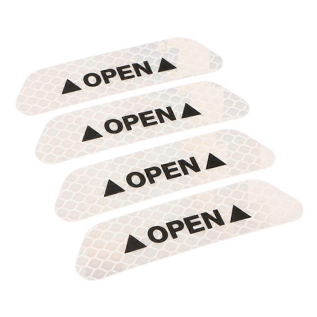 3x 4 Pieces Safety Reflective Open Sign Warning Mark Car Door Stickers ...