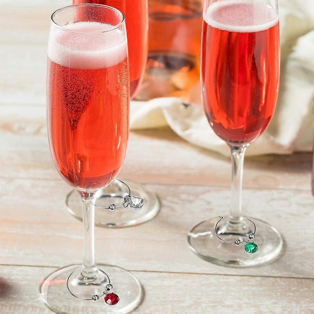 8 Pieces Wine Glass Charm Wine Glass Rings Tags for Goblet Champagne ...