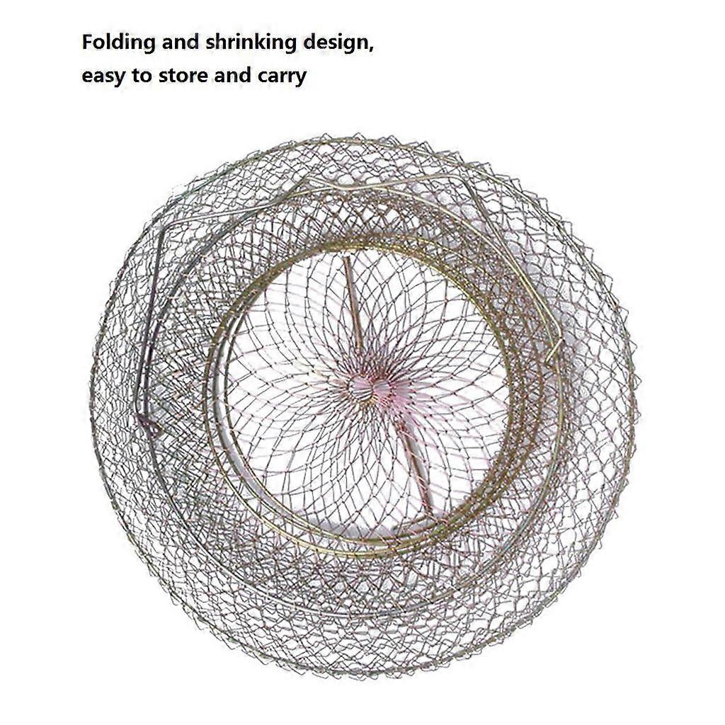 Floating Wire Basket, Collapsible Fishing Net Cage Fish Baskets Fishing ...