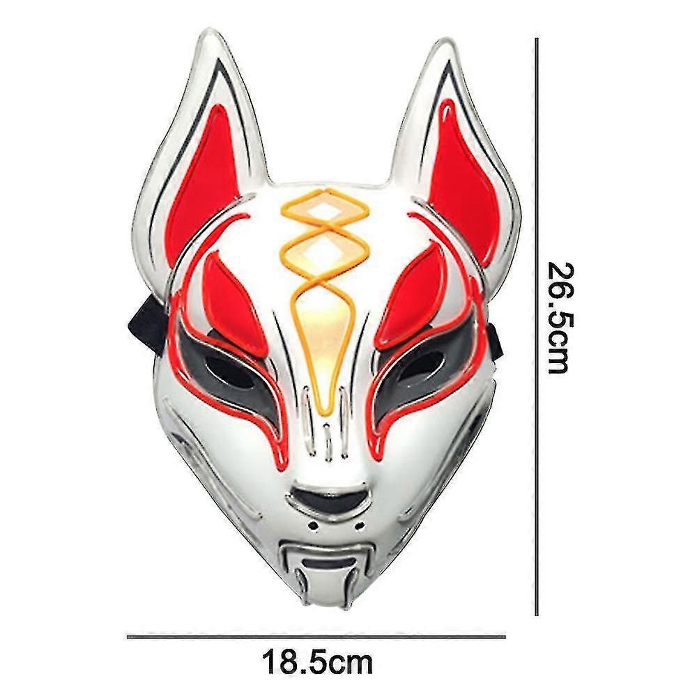 Halloween Masks-fox Drift Mask-led Mask-light Up Mask For Halloween ...