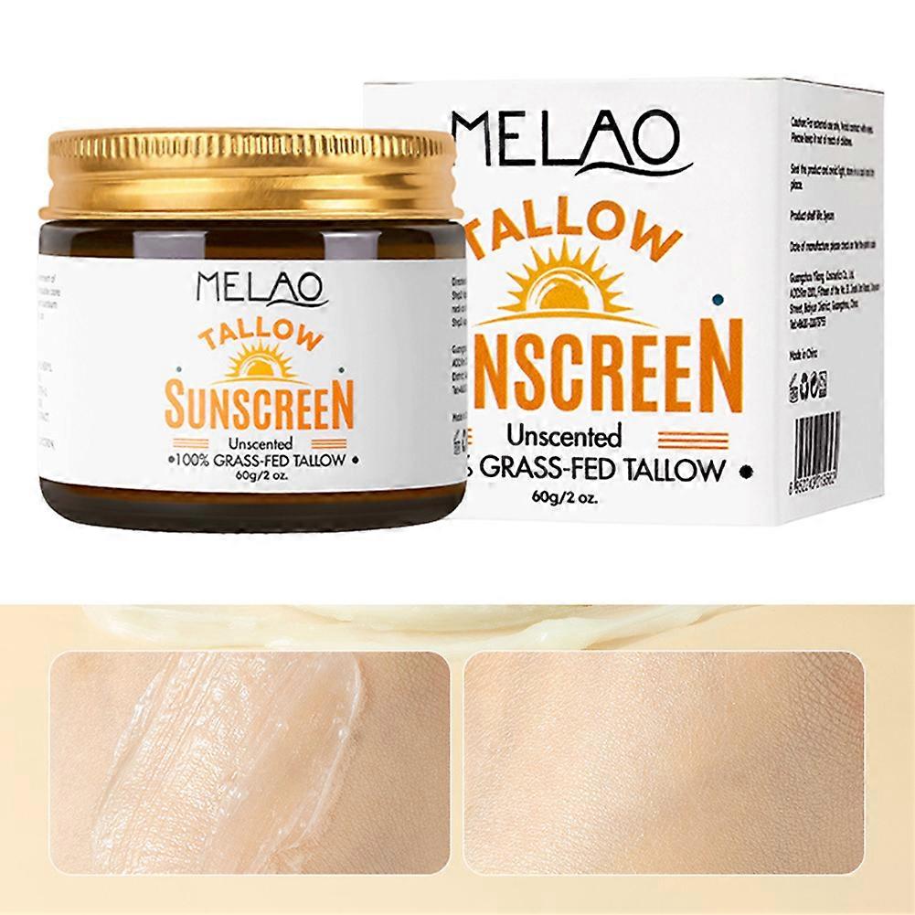 Grass-Fed Beef Tallow Sunscreen SPF50+++ Natural UV Protection Face ...
