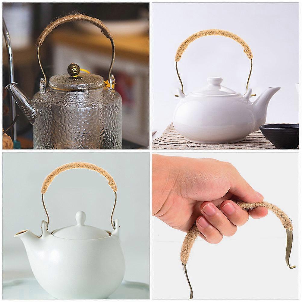 Anti-Scald Teapot Handle Replacement 4Pcs Golden Rustic Grip Accessory ...