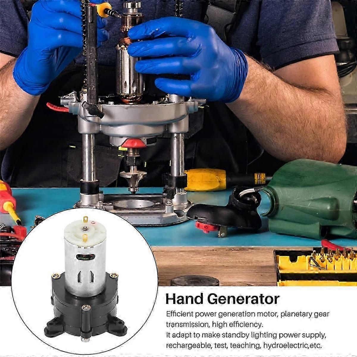Mini Wind DC Generator Hand Dynamo Hydraulic Test DC 12V 24V Motor ...