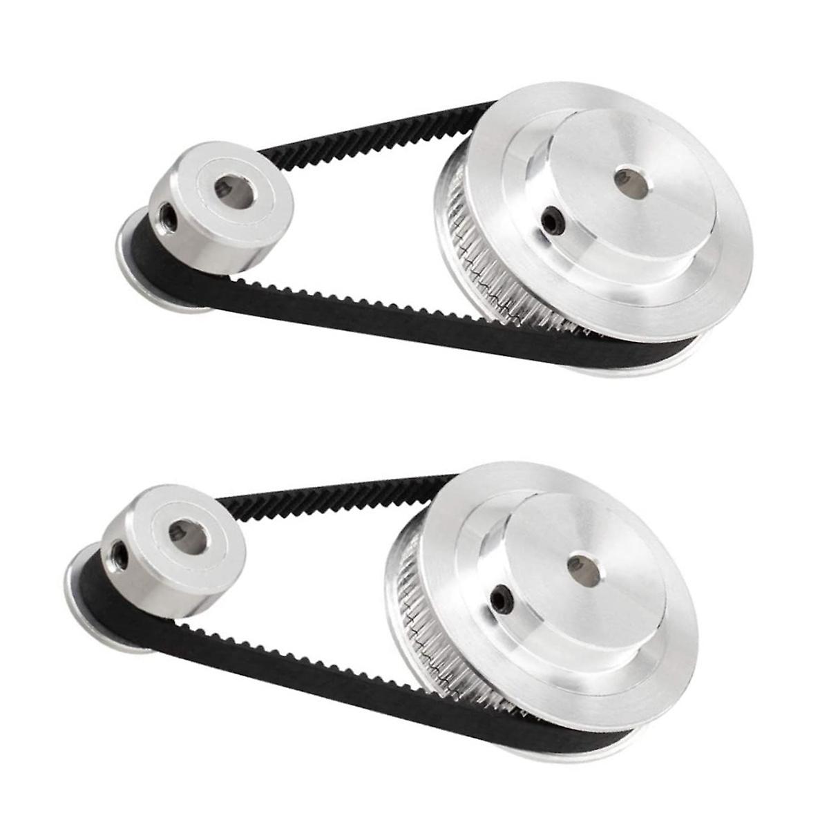 2set 2gt Synchronous 20 60 Teeth Bore Aluminum Timing Pulley Gt2 Timing ...