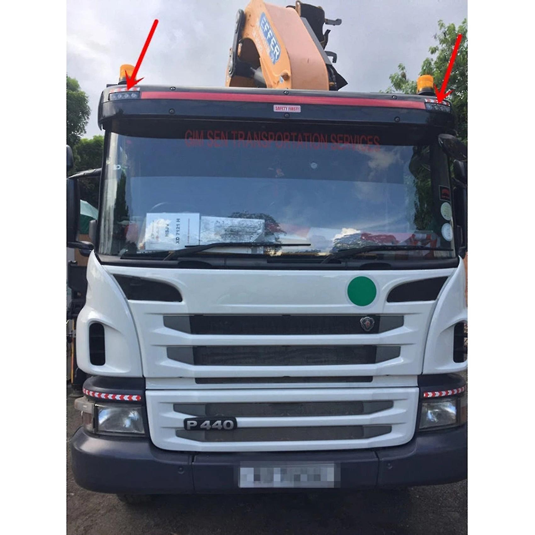 24v White Led Lights For Scania Truck Top Sun Visor Signal Light Scania ...