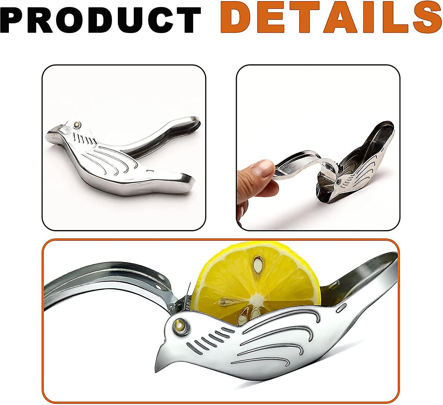 Stainless Steel Lemon Squeezer - Manual Hand Juicer For Orange, Lemon ...