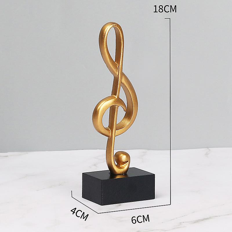Music Note Statue Sculpture Figurine Symbol Resin Ornaments Home Office ...