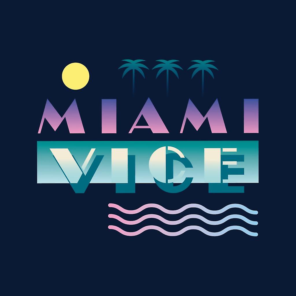 Miami Vice Logo With Sun And Palm Trees Men's Varsity Jacket | Fruugo UK