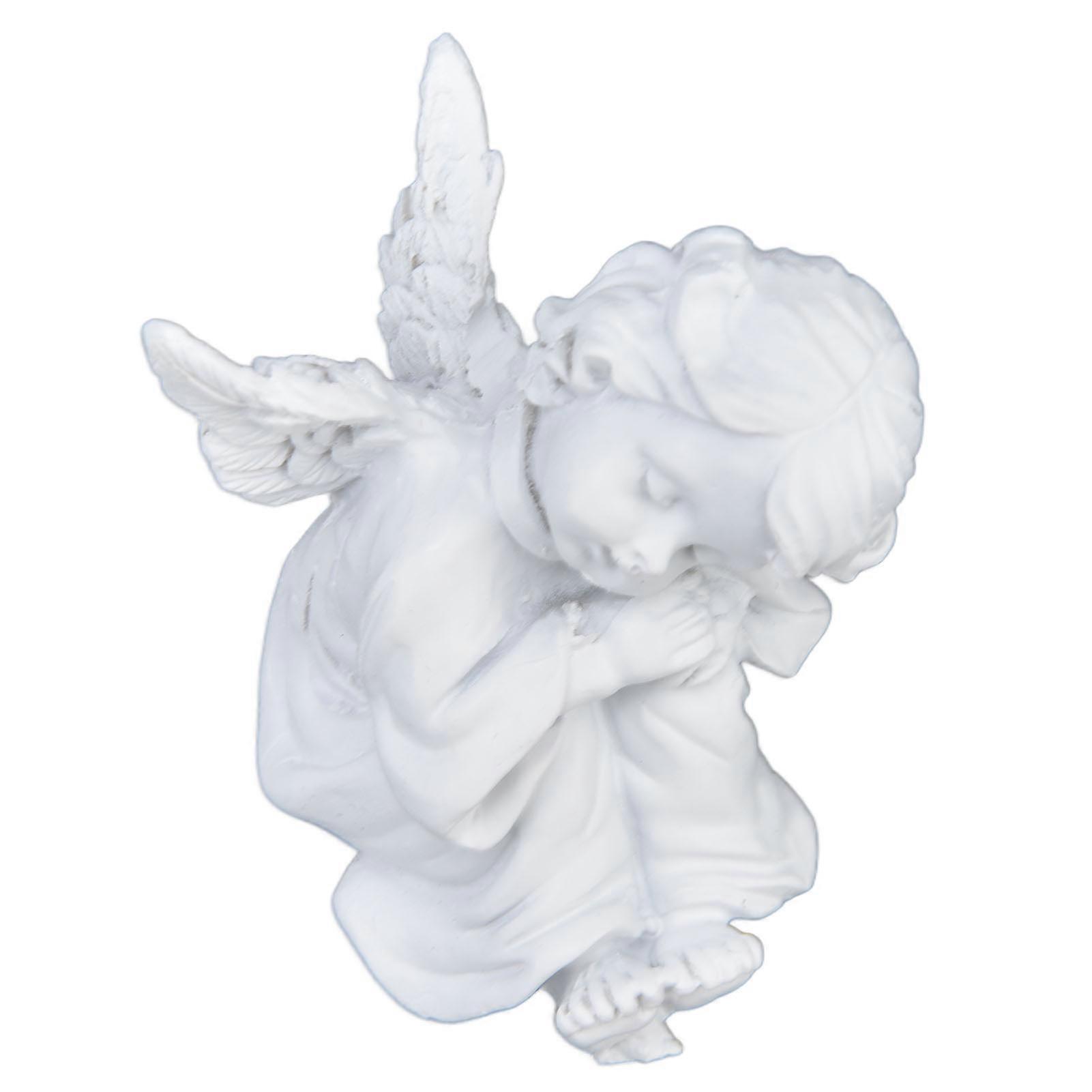 Cherub Statue Synthetic Resin Material Lovely Style White Baby ...