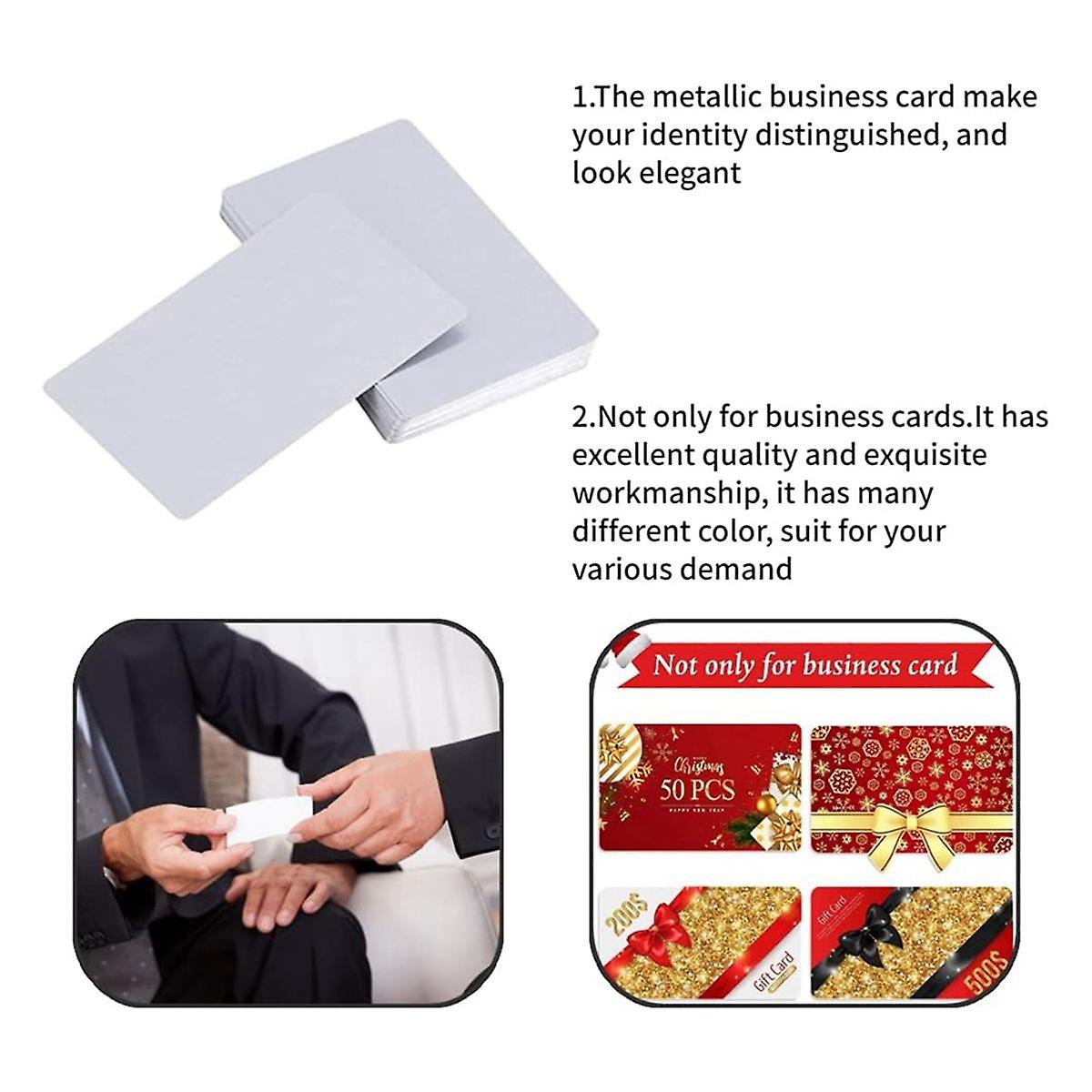 100 Pcs Blanc Sublimation Métal Carte De Nom Épais Laser En Métal Carte ...