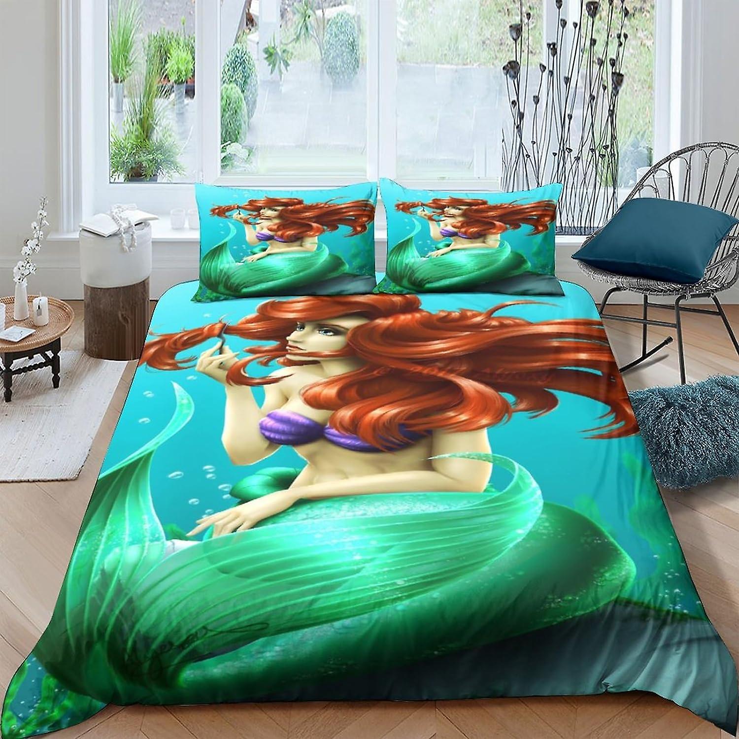 HOUKIG Ariel 3D Print Anime Characters Comforter Covers Duvet Cover for ...