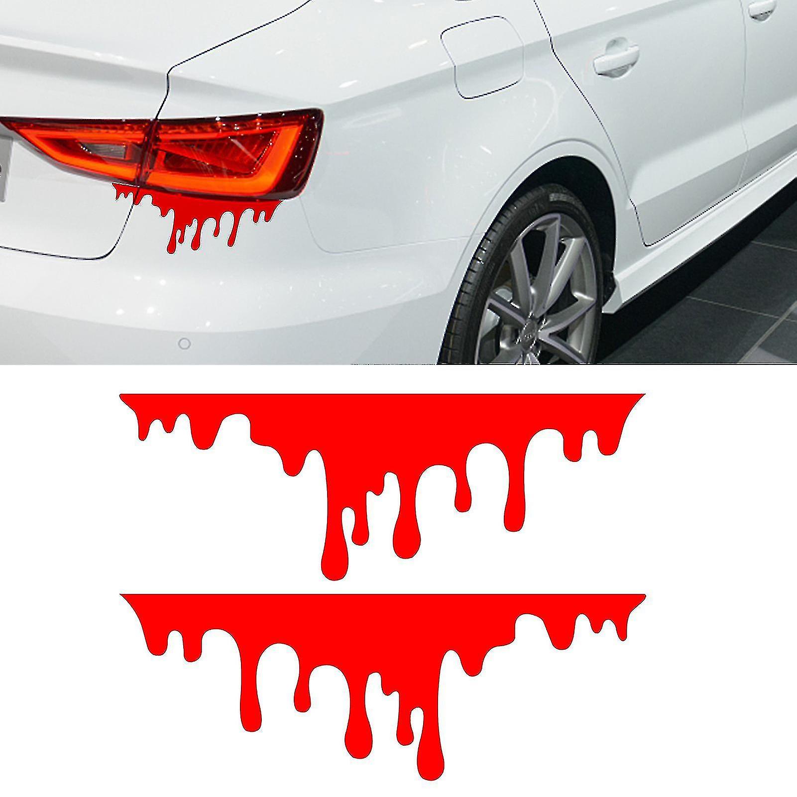 Vehicle Bloody Decals 5pcs Vehicle Blood Stickers 5pcs Reflective Auto ...