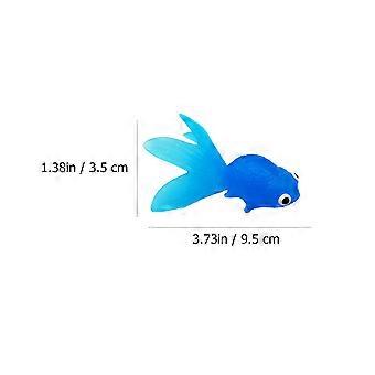 6 Pcs Kids Bath Toy Mini Goldfish Figurines Plastic Fish Silicone Small ...