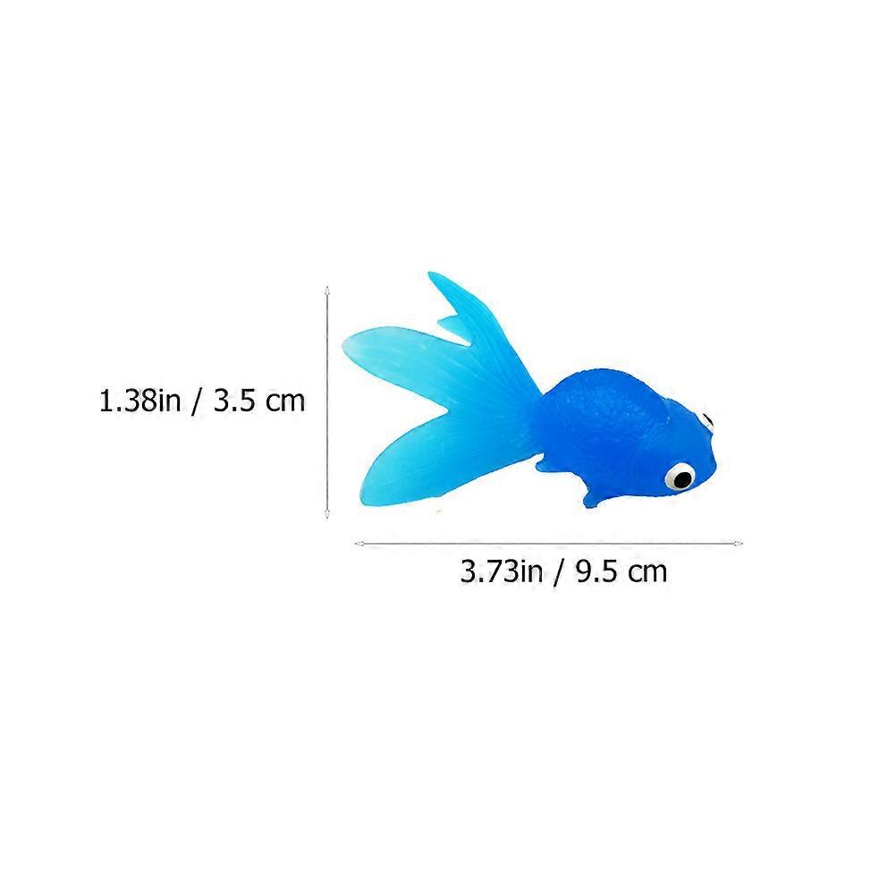 6 Pcs Kids Bath Toy Mini Goldfish Figurines Plastic Fish Silicone Small ...