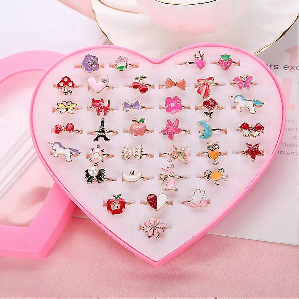 36 Pcs Jewelry Girls Children's Rings Girls Ring Jewelry Kids Kids ...