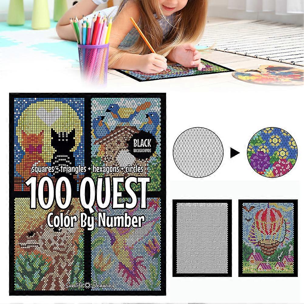 100-QUEST Color-Quest Activity Books for Adults Innovative Puzzle ...