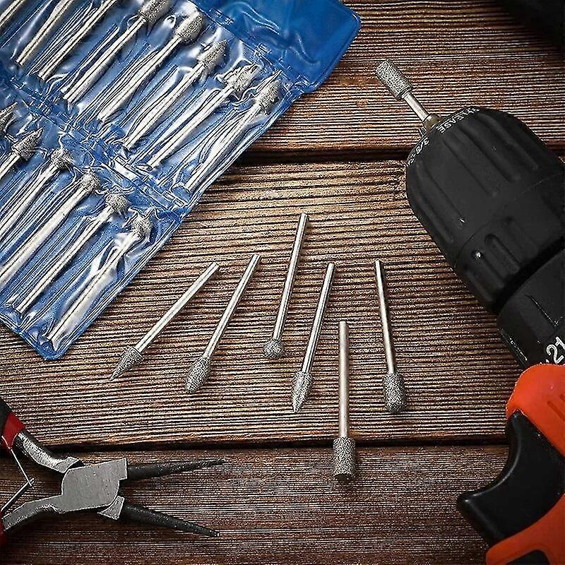 40 Pieces Diamond Burr Bits Stone Carving Set For Dremel Rotary Tool ...