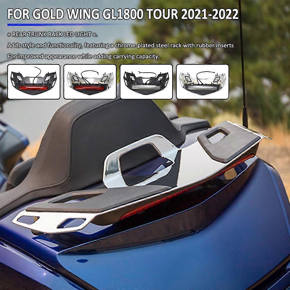GL1800 TOUR Motorcycle Rear Top Box Shelf Trunk Luggage Rack LED Light ...