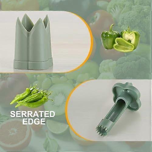 11.3x5.6cm Pepper Seed Corer Remover, Upgraded 2 in 1 Bell Pepper ...