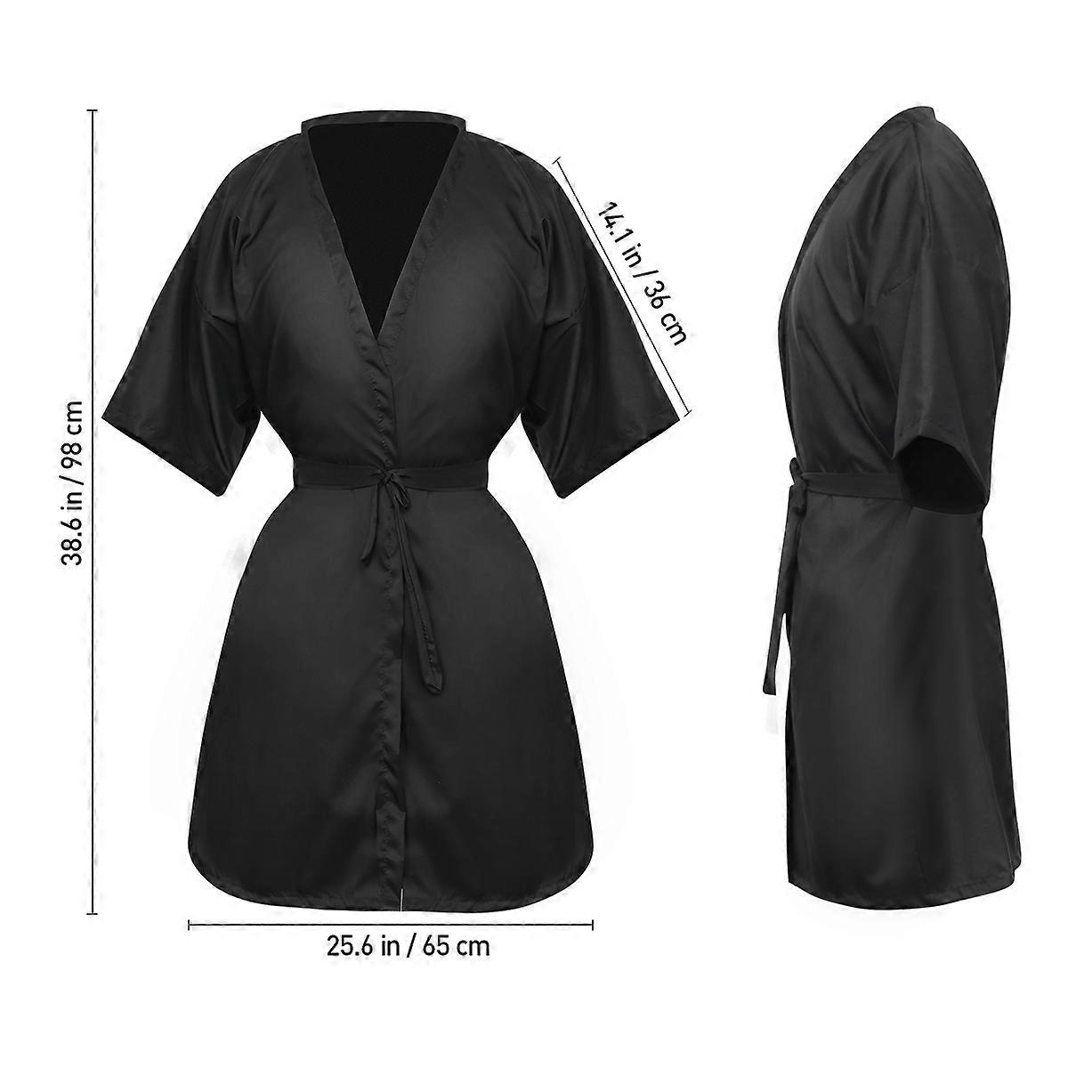 Lurrose 1PC Salon Client Gown Robes Cape Hair Salon Hair Cutting Smock for Clients Kimono Style ...