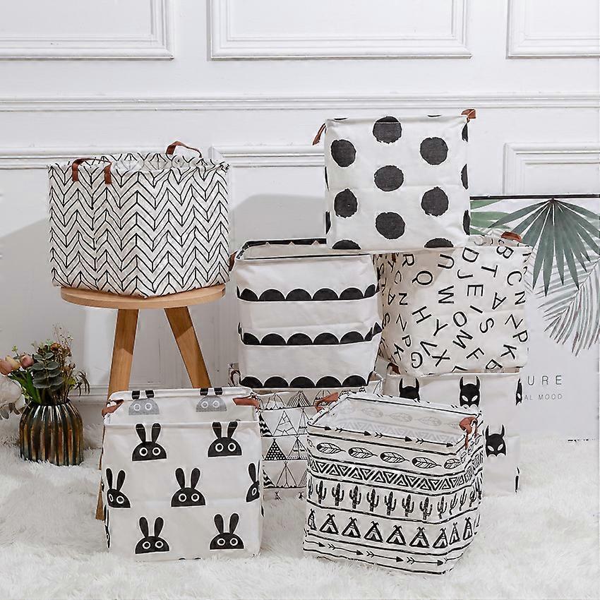 Small Square Foldable Storage Box with Linen Stitching Fabric Storage ...