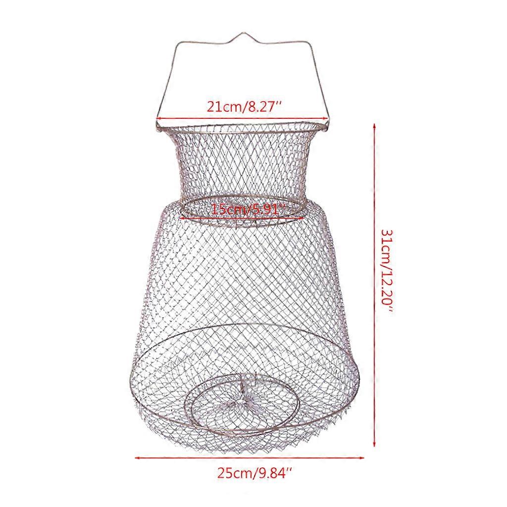 Floating Wire Basket, Collapsible Fishing Net Cage Fish Baskets Fishing ...