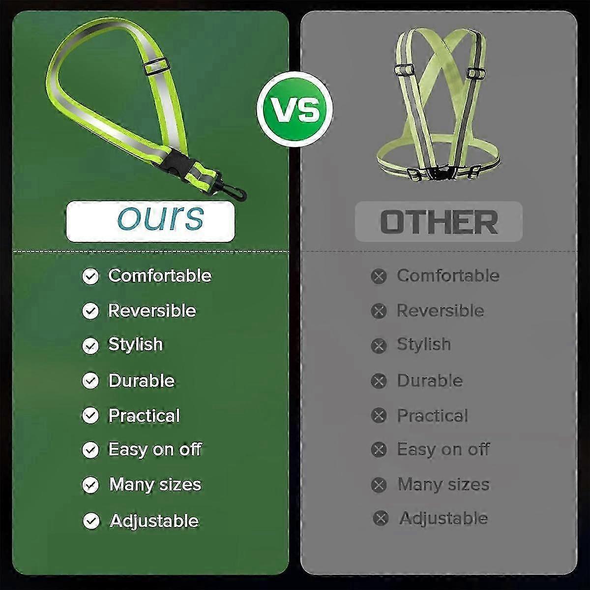 Reflective Sash for Walking At Night, High Visibility Reflective ...