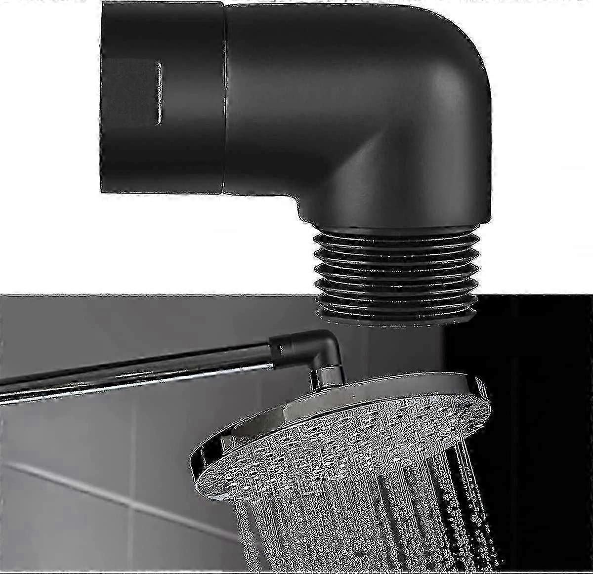 Hand Shower Elbow Adapter For 90 Degree Shower Arm Matte Black | Fruugo UK