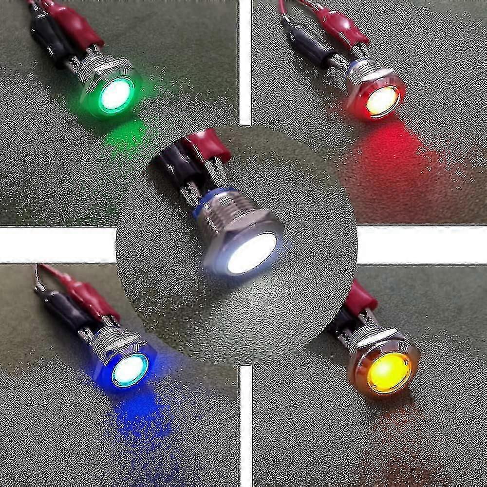 5pcs 12v-24vdc 16mm Led Indicator Light Stainless Steel Waterproof ...