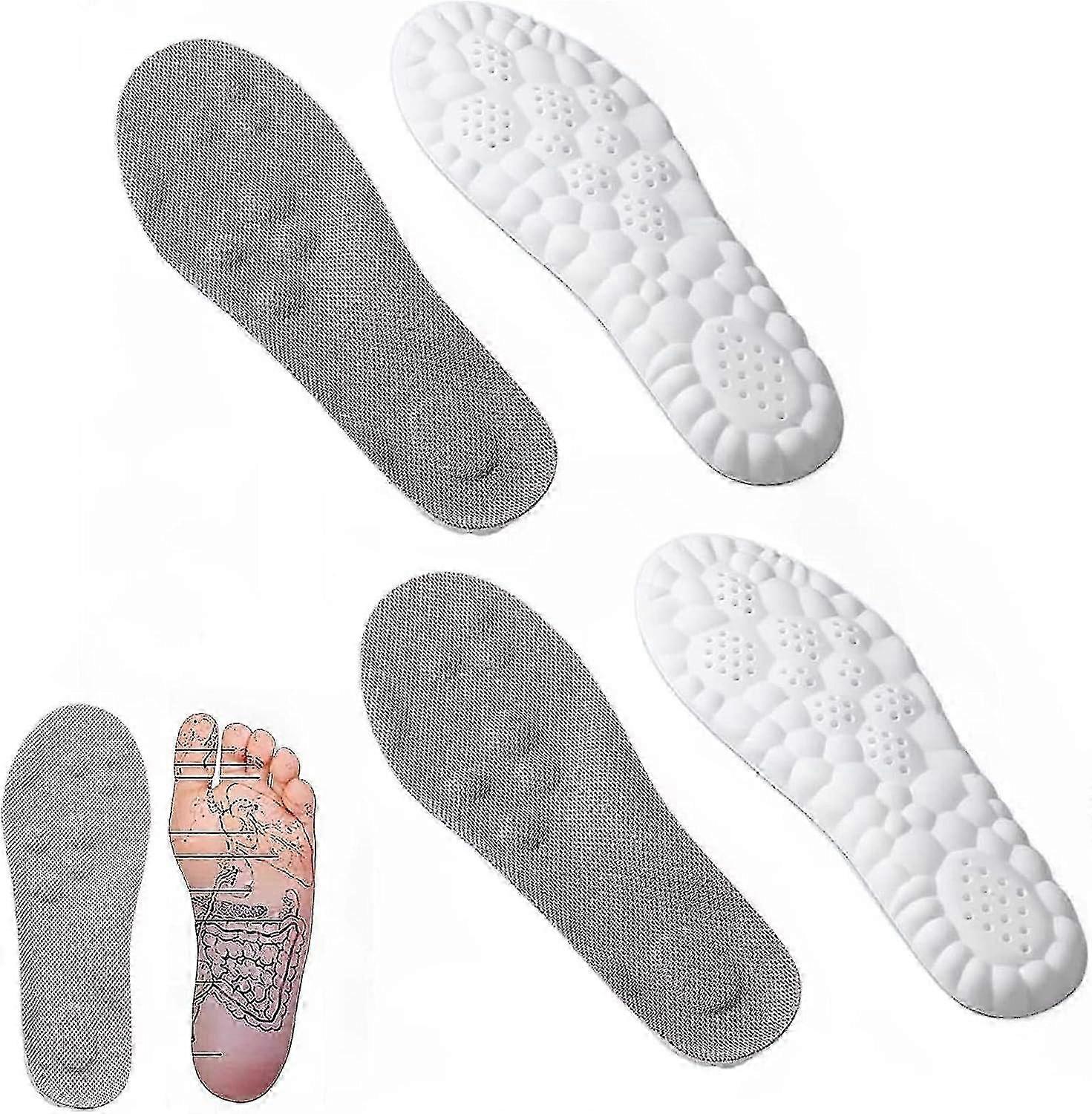2 Pairs 4d Cloud Technology Insoles-soft Foot Protection Cloud Insole,u ...