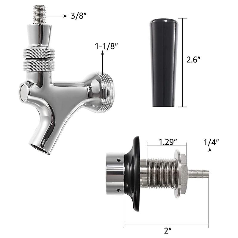 Beer Faucet Draft Beer Faucet Kit Craft Beer Tap Rustproof Plated Beer ...