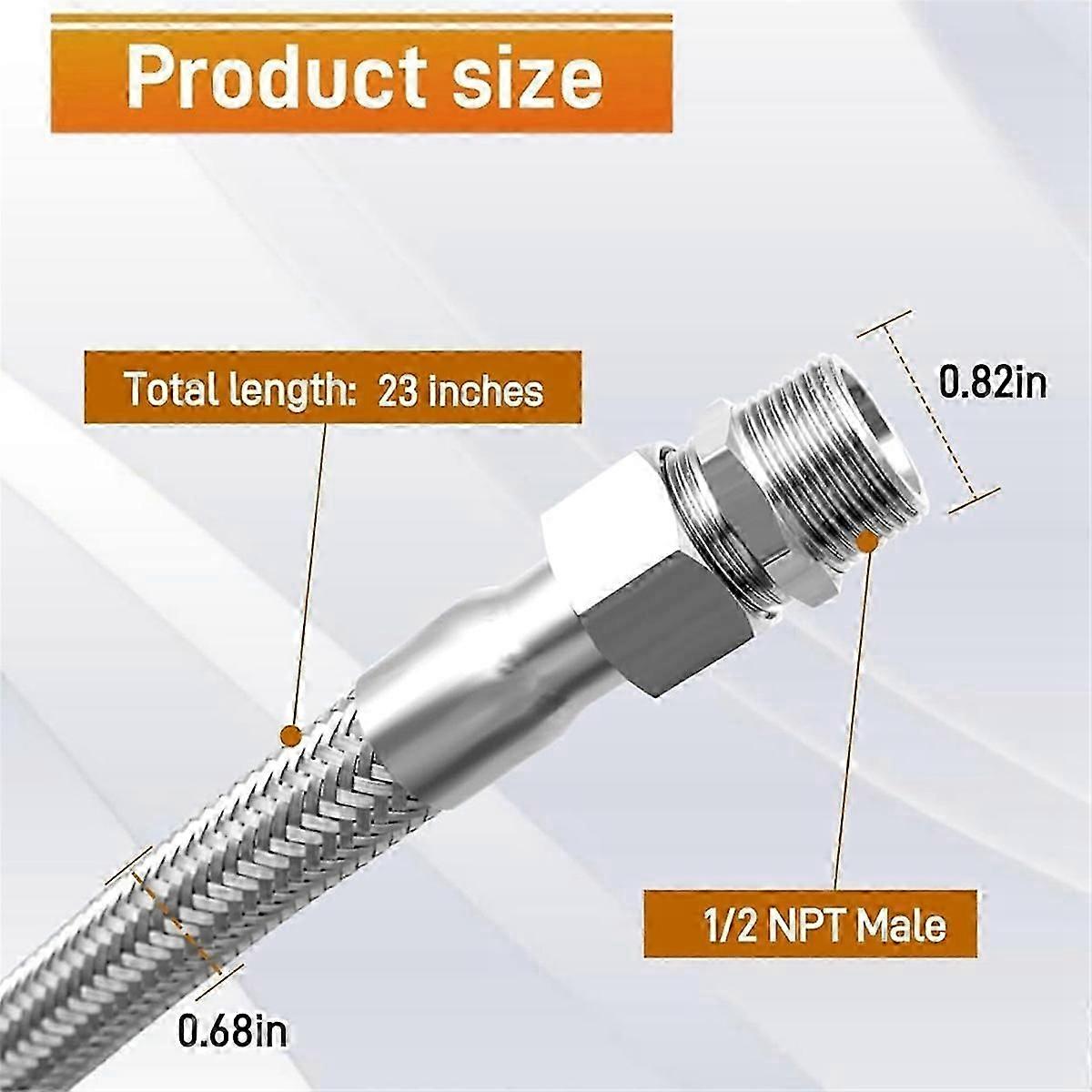 Industrial Grade Compressor Jumper Hose,with Male 20inch Length 450 PSI ...