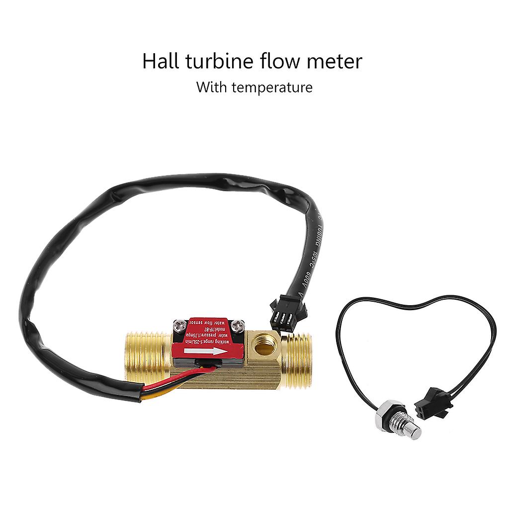 Hall Sensor Switch Flowmeter Brass Water Flow Rate Meter Counter Meter ...