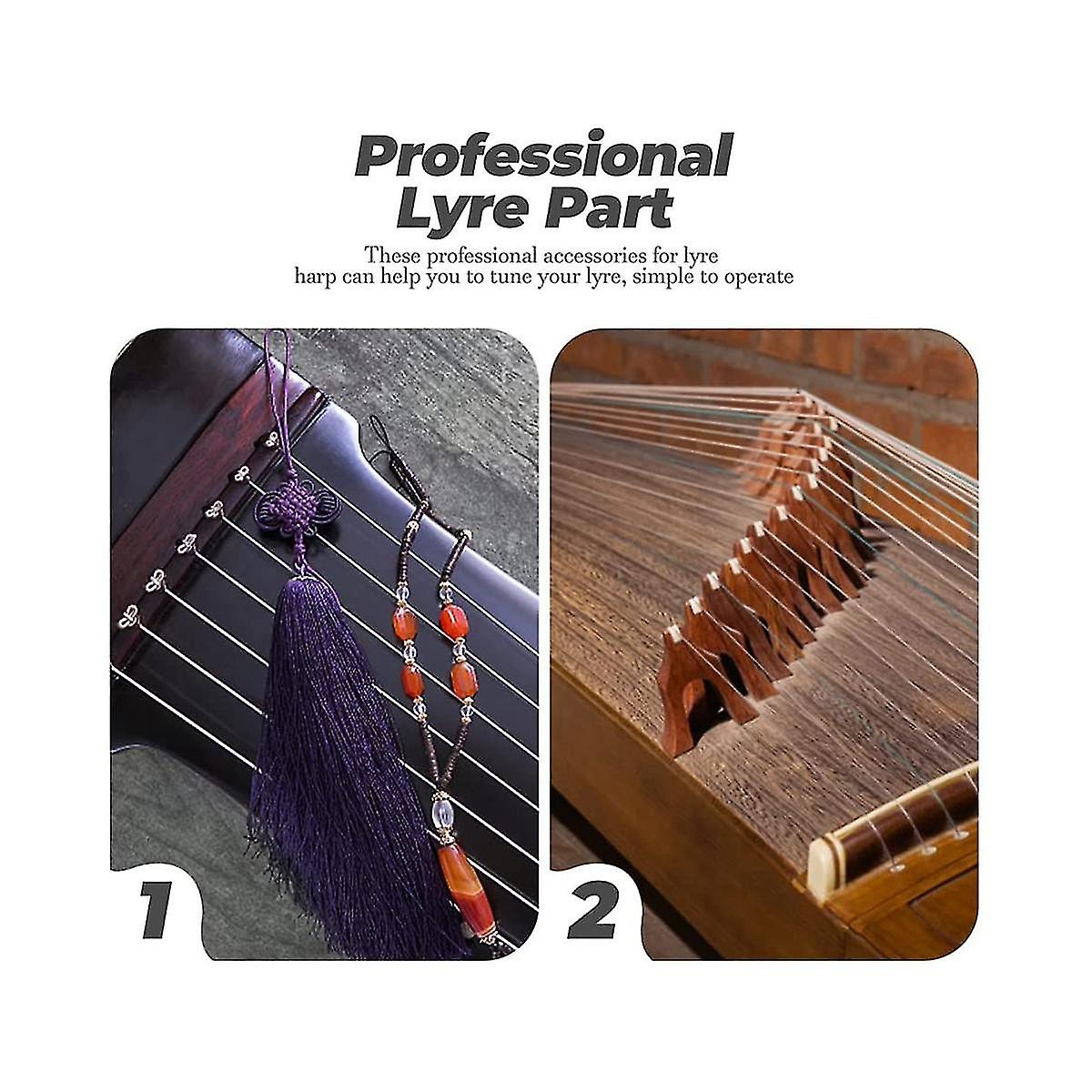 16pcs Tuning Pin Nails And 16pcs Rivets,with L-shape Tuning Wrench,for ...