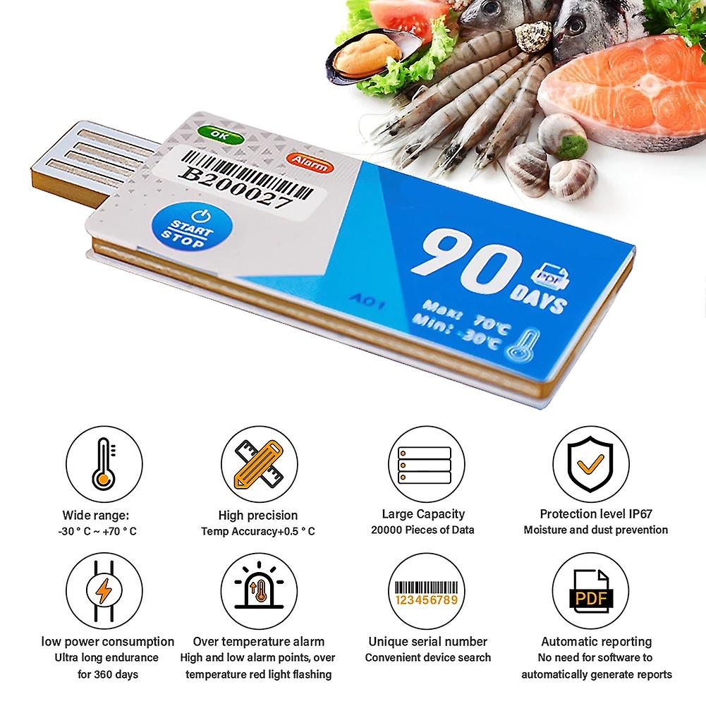 90 Days USB Interface Temperature Logger Data Logger for Warehouse ...