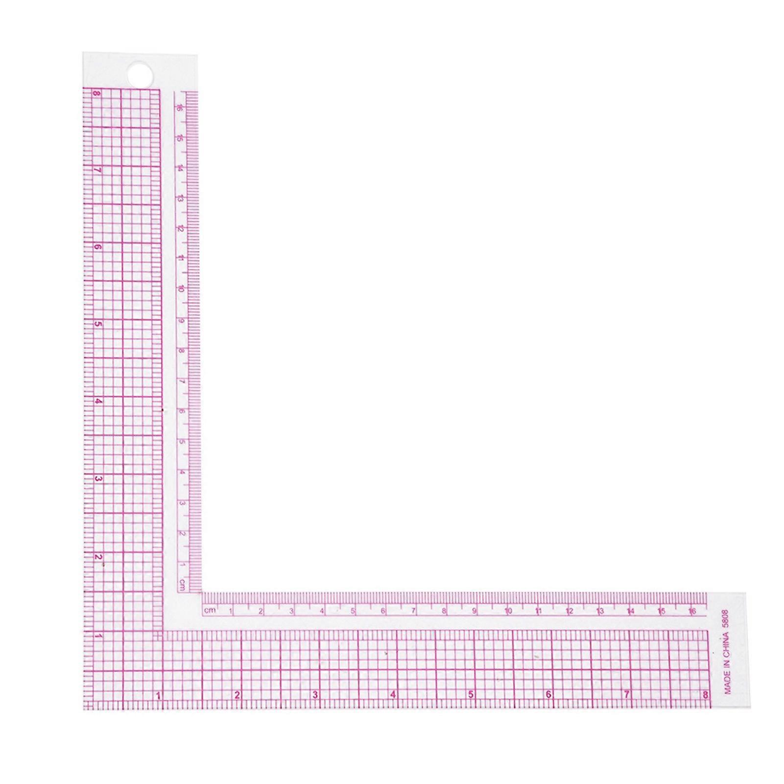 Plastic L Square Shape Sewing Measuring Measure Ruler Professional ...