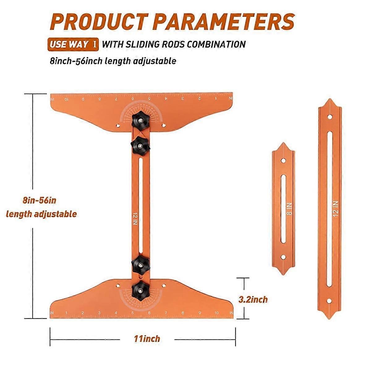 Stair Tread Gauge Stair Ruler Multi-Function Folding Ruler Precision ...