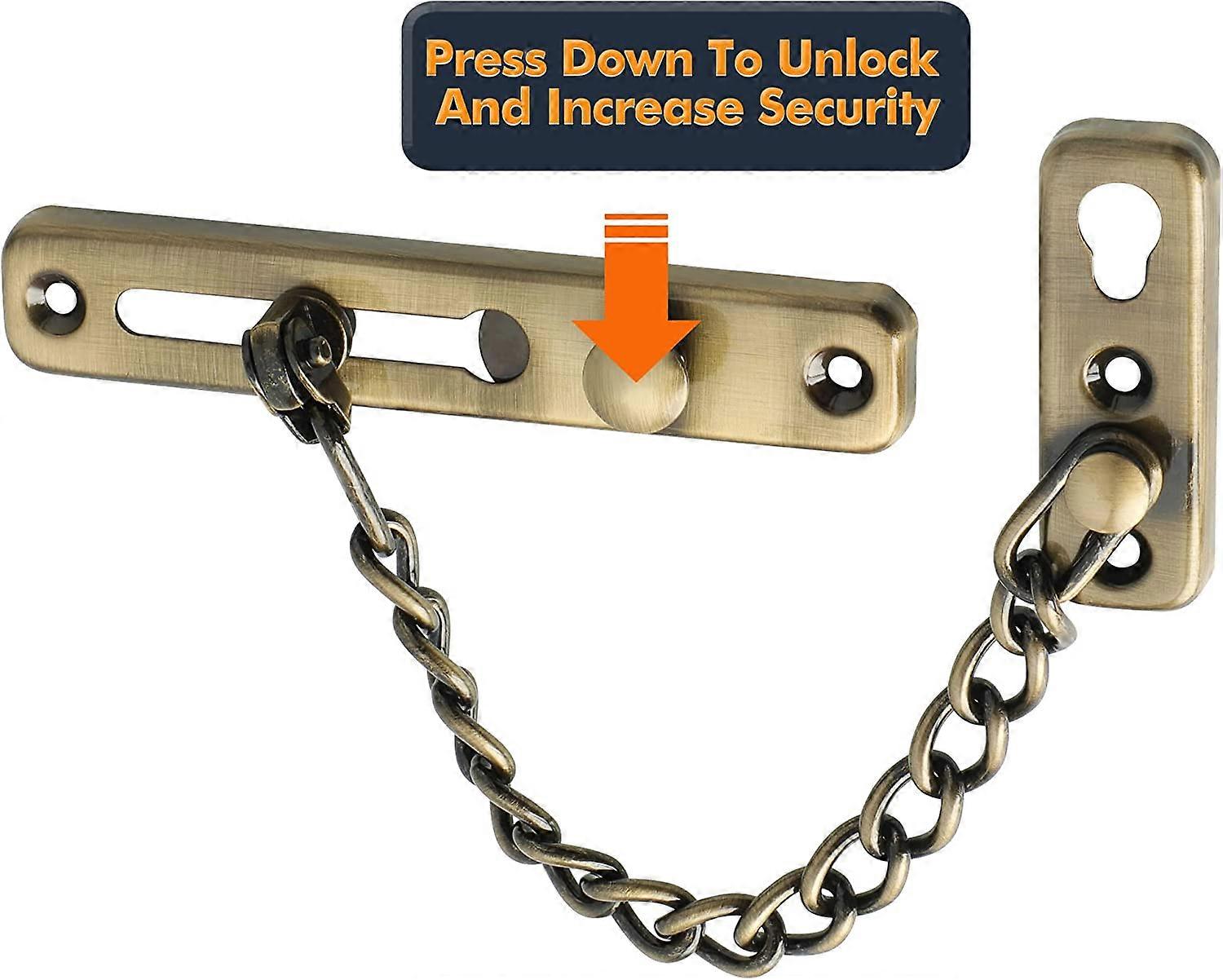 Security Door Chain Narrow Door Limiter Spring Loaded Anti-Theft Door ...
