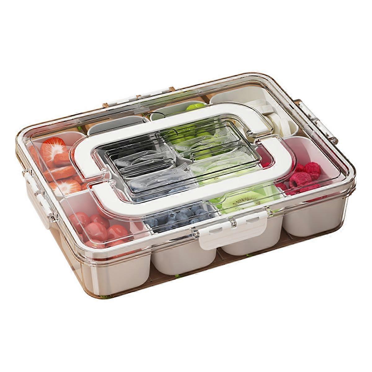 Multi-Compartment Food Storage Box Food Box Container Transparent ...
