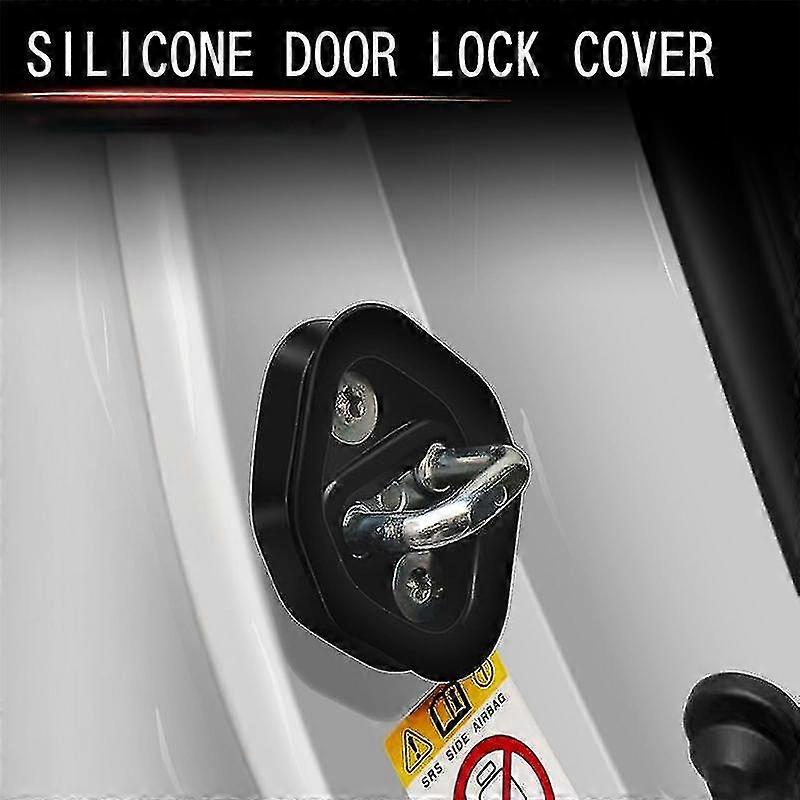 1 Sets Car Silicone Reduce Noise Door Lock Protector Latches Stopper ...