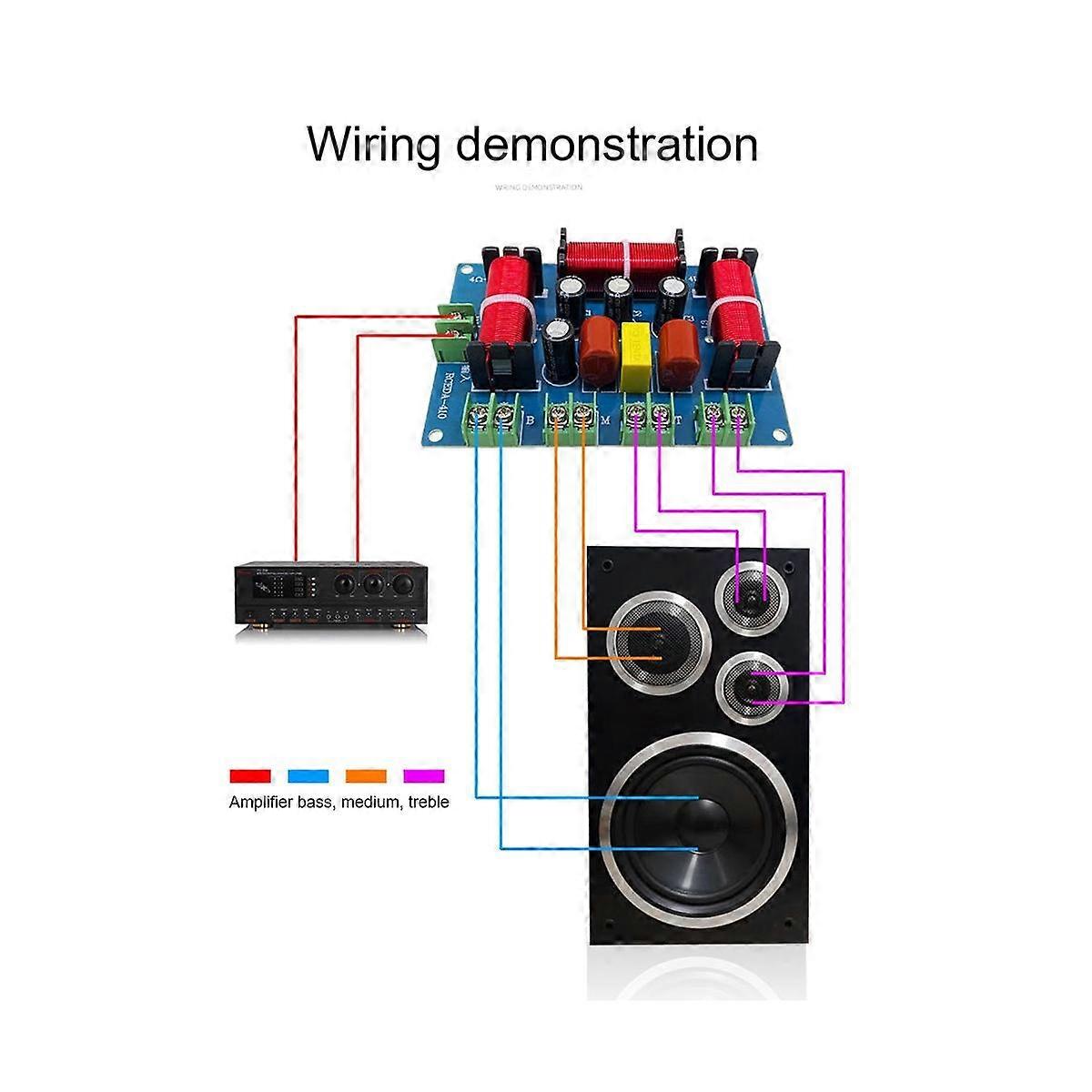 200W Speaker Crossover Double Treble+Midrange+Bass 4 Way Speaker Audio ...