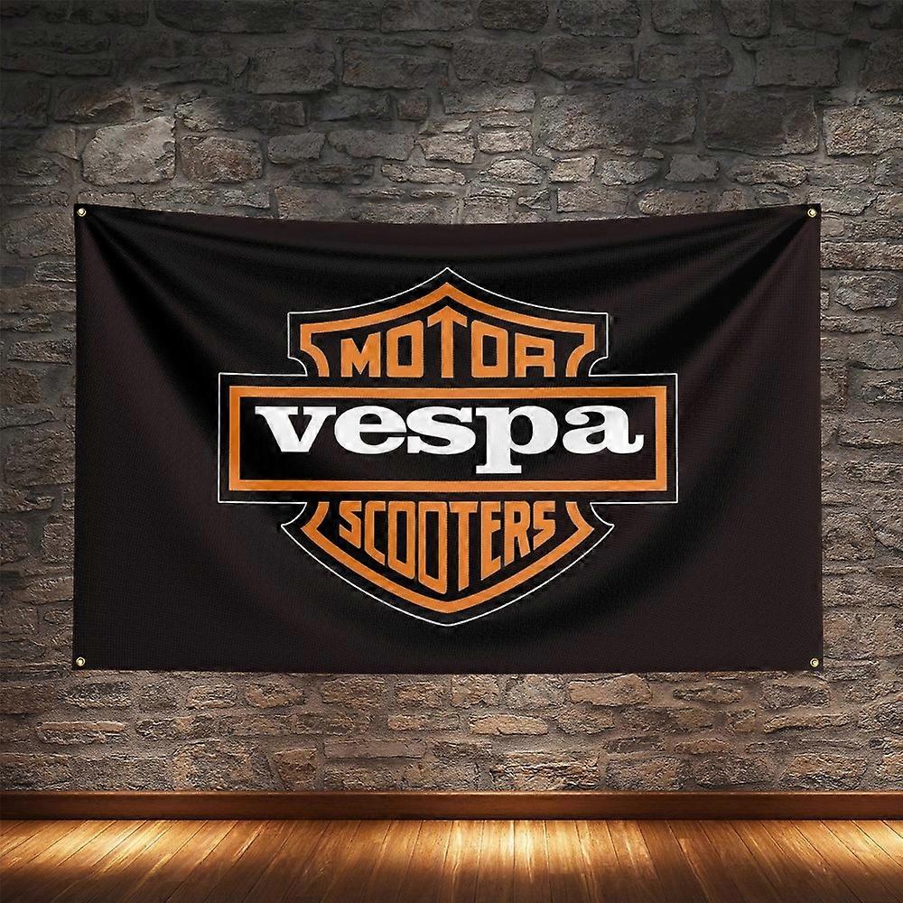 Vespa Service Moto Flag Polyester Digital Printing Italian Motorcycle ...