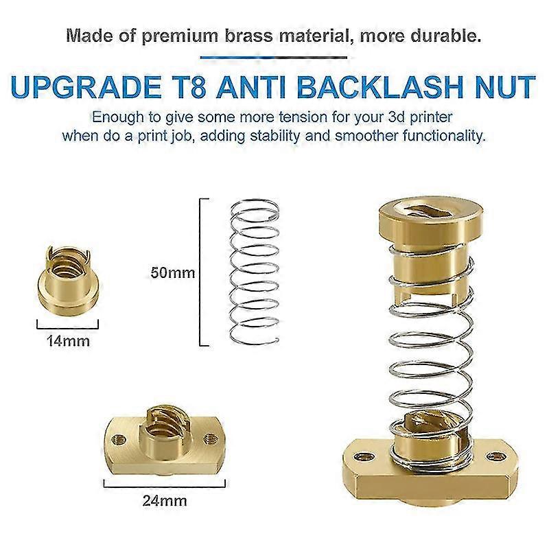 Anti Backlash Nut and Z Axis Lead Screw Top Mount Compatible with 3/3 ...